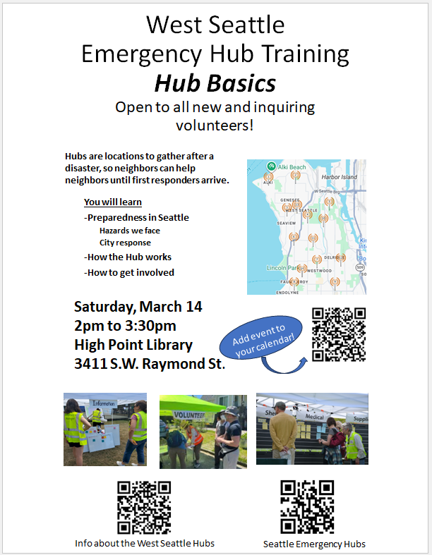 Hub Basics – West Seattle | Seattle Emergency Hubs | Seattle, WA